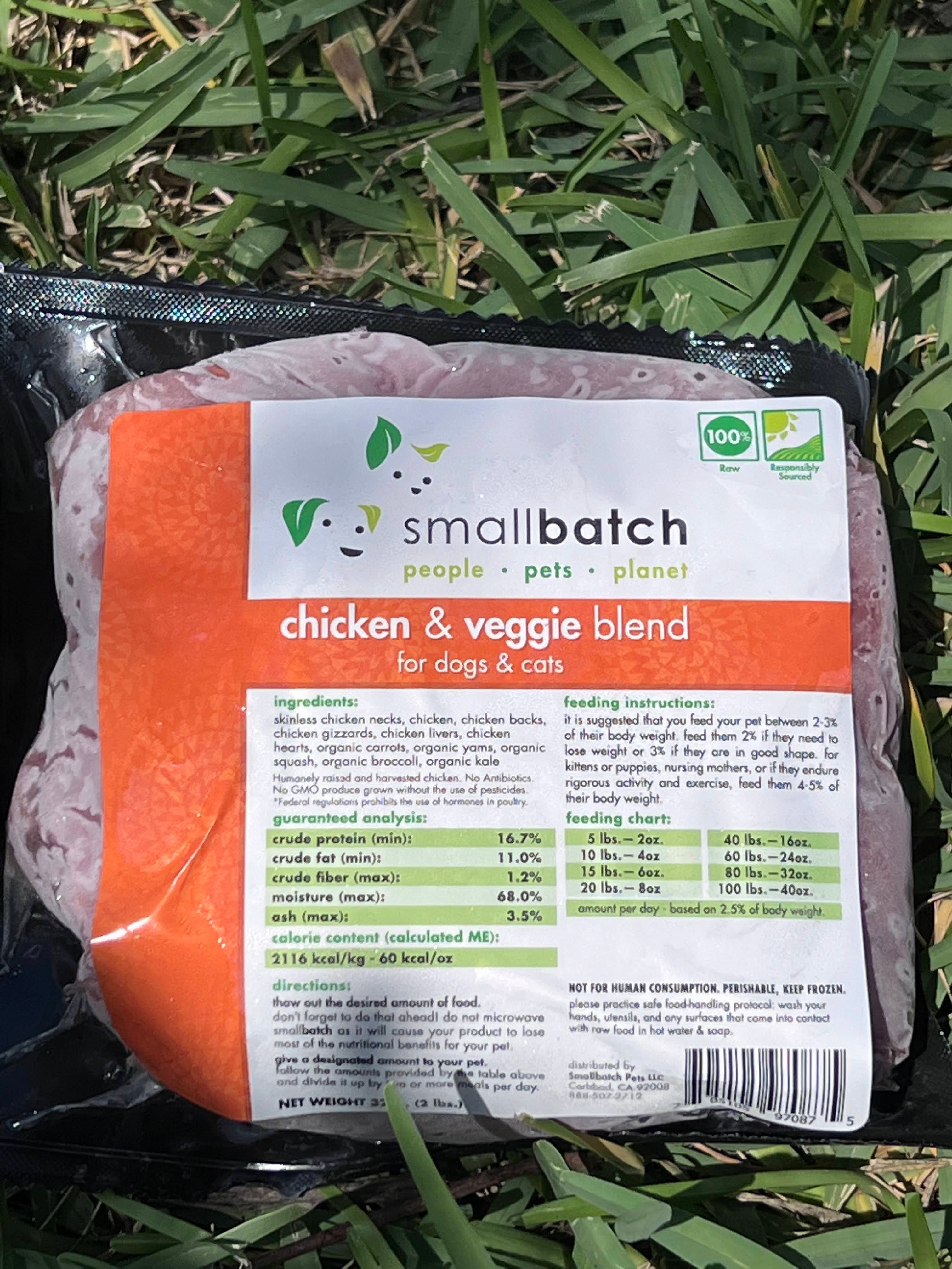 Smallbatch Chicken & Veggie Blend Frozen Dog & Cat Food – Houston Raw ...